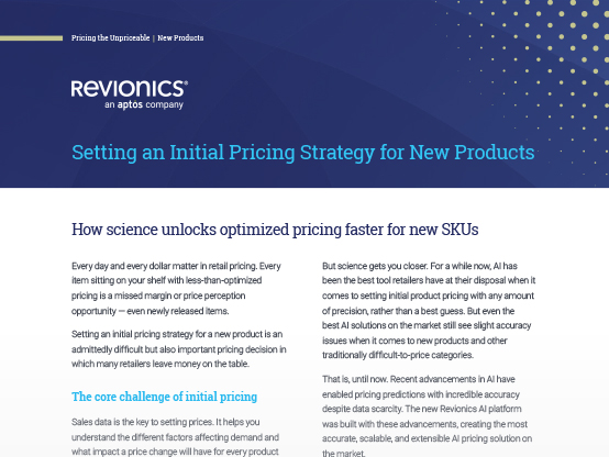 Setting an Initial Pricing Strategy for New Products